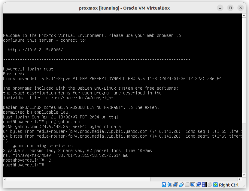 Installing Proxmox on Virtualbox | Home Server Group
